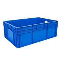 China Solid Box Style 600*400*300mm Plastic Crate for Easy Nestable and Stackable Storage for sale