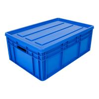 China Sturdy Warehouse Tool Box Heavy Duty Stackable Euro Plastic Parts Bins Blue PE Material for sale