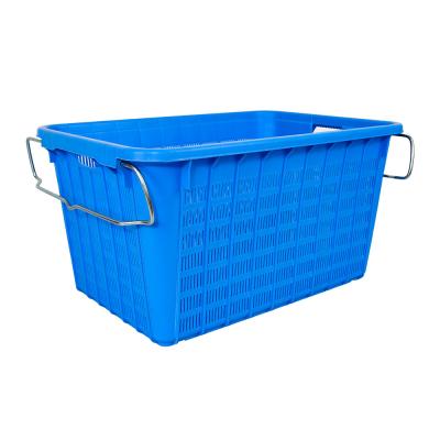 China 740x515x390mm PP Mesh Stackable Vented Plastic Moving Crate for Logistic Distribution for sale