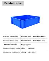 China Sturdy and Durable Heavy Duty EU Stacking Moving Plastic Turnover Box for Storage for sale