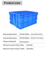 China Efficiently Stacked Plastic Stackable Crates for Storage NO Foldable Space-saving for sale