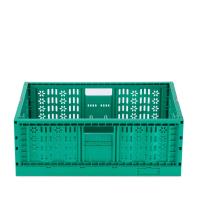 China Transport Mesh Style Folding Plastic Crate for Stacking and Moving Produce Efficiently for sale