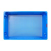 China Customized Logo Mesh Bread Turnover Crate for Supermarket Plastic Mesh Container for sale