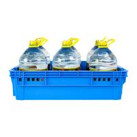 China Mesh Style Customized Logo Plastic Turnover Crate for Storage and Transportation for sale