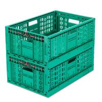 China Durable Foldable Stackable Plastic Crates for Convenient Transportation and Storage for sale