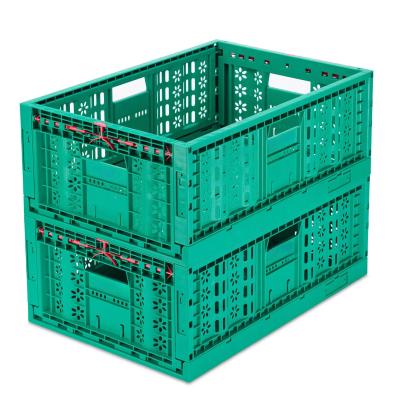 China Durable Foldable Stackable Plastic Crates for Convenient Transportation and Storage for sale