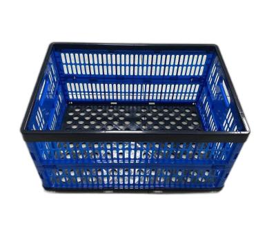 China Foldable Mesh Plastic Crate PE/PP Material for Storing Fruits and Vegetables 500x350x255mm for sale