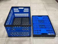 China Foldable Mesh Plastic Crate PE/PP Material for Storing Fruits and Vegetables 500x350x255mm for sale