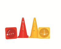 China Outdoor Exercising Plastic Soccer Football Cones Training Agility Football Disc Cone for sale