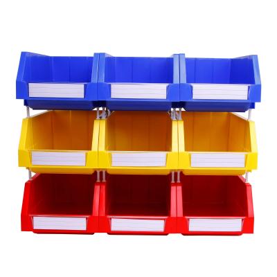 China Solid Box Style Plastic Shelf Bin for Bolts Tools Customized Color Stackable Warehouse for sale