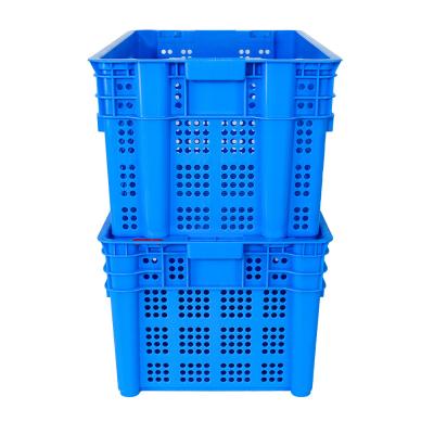 China Moving Fruit Agricultural Vented Mesh Plastic Crate with PP Material and Ventilation for sale