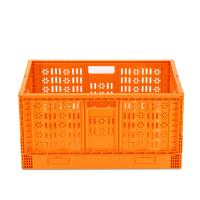 China Customized Color Foldable Collapsible Stackable Tomato Basket Moving Fruit Crate for sale