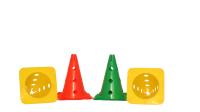 China Agility Training Set Of Football Soccer Cones With Heat Transfer Film Printing for sale