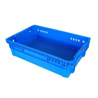 China PP Food Turnover Crate Plastic Storage Box Plastic Bread Turnover Stacking Box Foldable for sale