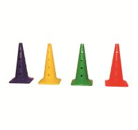 China Football Training Products Plastic Sports Activity Agility Cones With Holes for sale