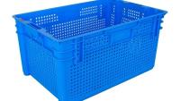 China Supermarket Agricultural Vented Mesh Crate with Customized Kitchen Plastic Basket for sale