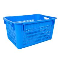 China Food Grade PP Plastic Basket Stackable Stacking and Nesting Plastic Crate with Handle for sale