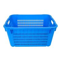 China Food Grade PP Plastic Basket Stackable Stacking and Nesting Plastic Crate with Handle for sale