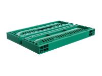 China Foldable 400*300*38mm Reusable Virgin PP Storage Collapsible Plastic Vegetable Crate for sale