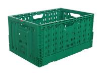China Green 600x400x300mm Folding PP Mesh Plastic Crate for Storing Fruits and Vegetables for sale