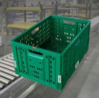 China Green 600x400x300mm Folding PP Mesh Plastic Crate for Storing Fruits and Vegetables for sale