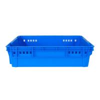 China Supermarket Storage Mesh Turnover Box Eco-Friendly PP Plastic Crate Stackable with Logo for sale