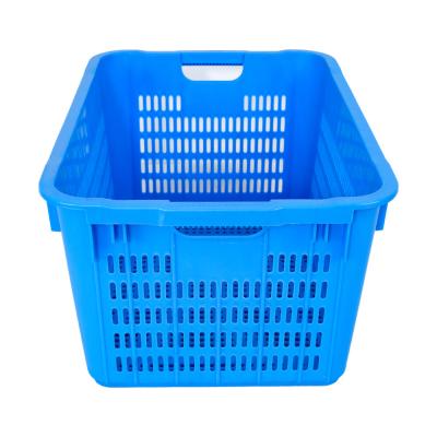 China Foldable Plastic Nestable Basket Mesh Turnover Basket for Eco-Friendly Fruit Storage for sale