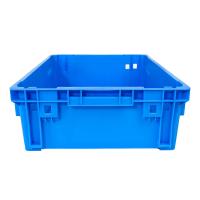 China Supermarket Customized Logo Food Grade Stackable Plastic Crate for Bread and Food for sale
