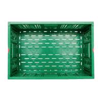 China Mesh Style Plastic Crates With Card for Supermarket Display of Vegetables and Fruits for sale