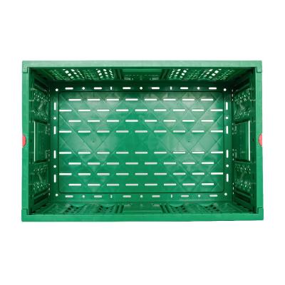 China Mesh Style Plastic Crates With Card for Supermarket Display of Vegetables and Fruits for sale