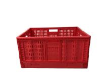 China Mesh Style Plastic Crates With Card for Supermarket Display of Vegetables and Fruits for sale