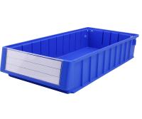 China Partitioned Plastic Bin for Space-saving Warehouse Tool Storage in Solid Box Style for sale
