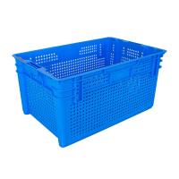 China Customized Logo Mesh Kitchen Plastic Dislocation Basket for Stackable Fruit Storage for sale