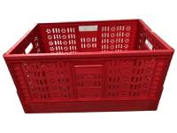 China Foldable Plastic Crate for Eco-friendly Square Fruit and Vegetable Packaging Solution for sale