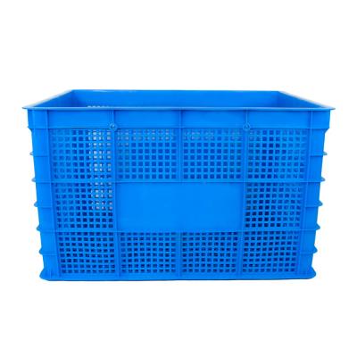 China Food Grade Stackable Vented Mesh Plastic Vegetable Crates for Bread Bakery Trays for sale