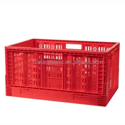 China Plastic Mesh Style Folding Box for Durable Storage of Fresh Fruits and Vegetables for sale