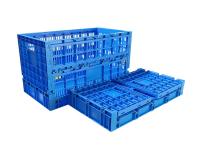 China Foldable Mesh Plastic Chicken Chick Cage Crate with Storage Box For Poultry in Blue PP for sale