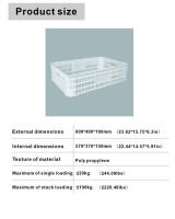 China Collapsible Plastic Container Crate For Storage Euro Standard Eco-Friendly for sale