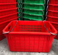 China Convenient Handle Collapsible PP Fruit Vegetable Seafood Crates for Easy Storage for sale