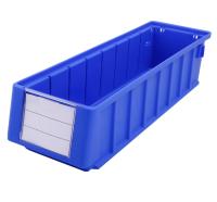 China Customized Logo Stackable Plastic Shelf Bin Storage Crate with Dividers Solid Box for sale