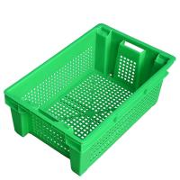 China Plastic Vegetable Crate And Fruit Storage Container Space-Saving OEM Folding Basket for sale