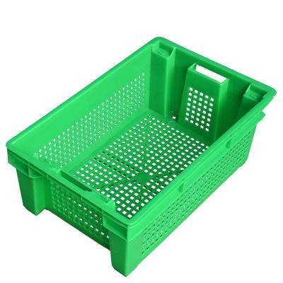 China Plastic Vegetable Crate And Fruit Storage Container Space-Saving OEM Folding Basket for sale