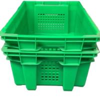China Vented Box Turnover Crate for Agriculture Vegetables Fruits Seafood Storage Foldable for sale