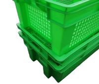 China Vented Box Turnover Crate for Agriculture Vegetables Fruits Seafood Storage Foldable for sale