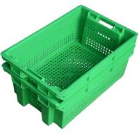 China Vented Box Turnover Crate for Agriculture Vegetables Fruits Seafood Storage Foldable for sale