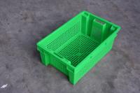 China Vented Box Turnover Crate for Agriculture Vegetables Fruits Seafood Storage Foldable for sale