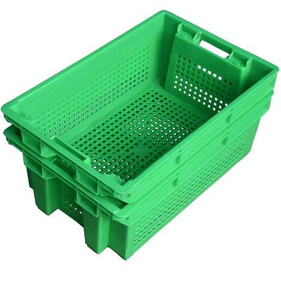 China Vegetable Collapsible Moving Folding Crate Plastic Storage Box Industrial Stackable Folding for Transport for sale