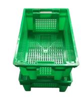 China Vegetable Collapsible Moving Folding Crate Plastic Storage Box Industrial Stackable Folding for Transport for sale