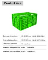 China ISO9001 Certified 600x400x320mm Plastic Collapsible Crate for Moving and Organization for sale