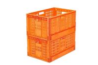 China PE/PP Orange Plastic Fridge Food Storage Bins The Perfect Addition to Any Kitchen for sale